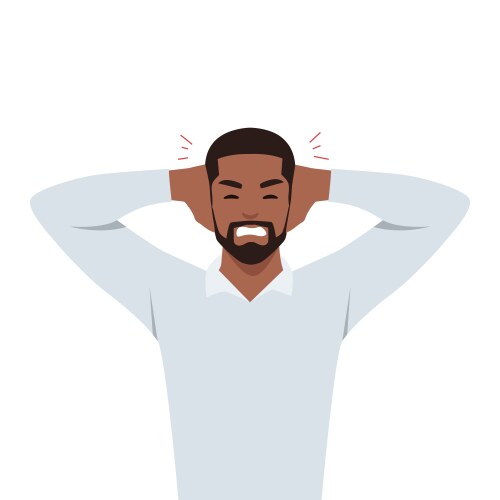 Man with ear Royalty Free Vector Image - VectorStock