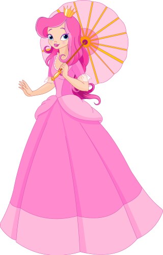 Beautiful princess with diadem Royalty Free Vector Image