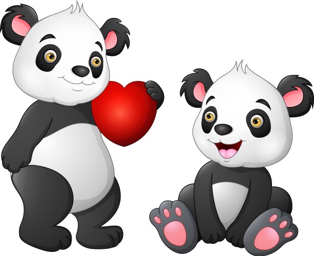 Cute panda cartoon Royalty Free Vector Image - VectorStock