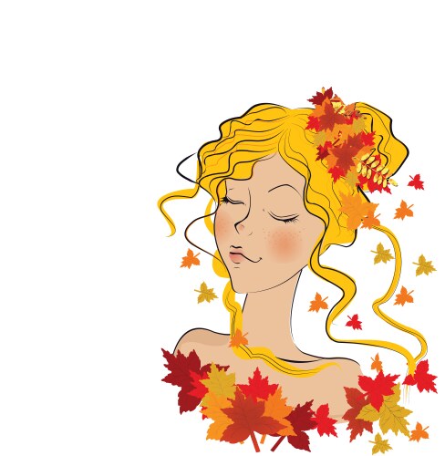 Lady nature Royalty Free Vector Image - VectorStock