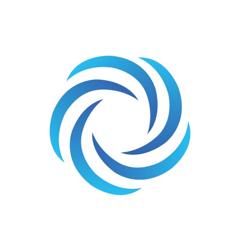 Wave whirlpool logo icon Royalty Free Vector Image