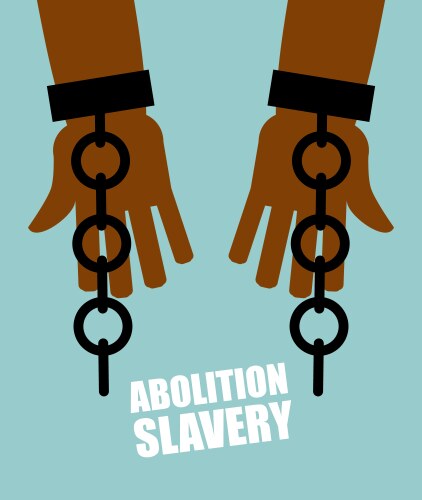 Abolition slavery hand symbol victory arm Vector Image