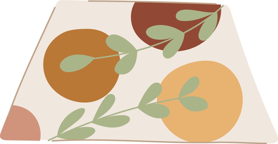 Carpet boho rug cartoon Royalty Free Vector Image