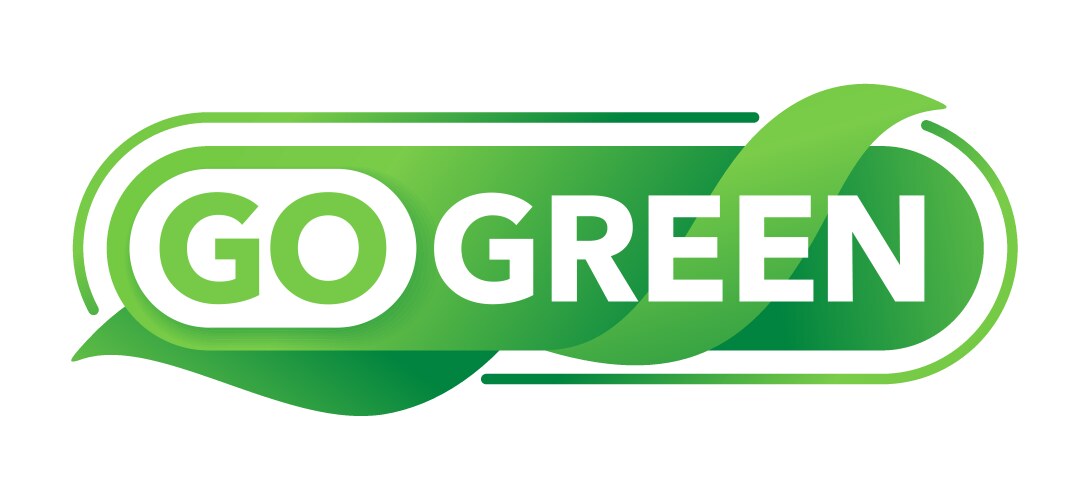 Go green motivational slogan - eco message Vector Image