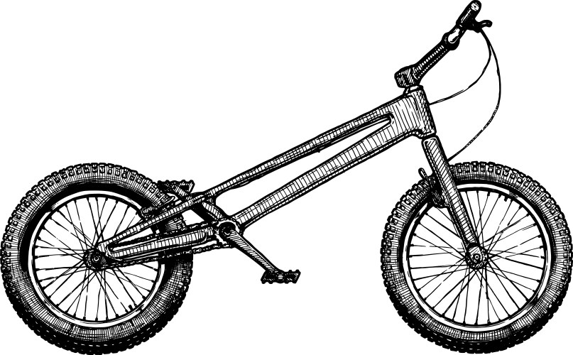 Downhill mountain bike Royalty Free Vector Image