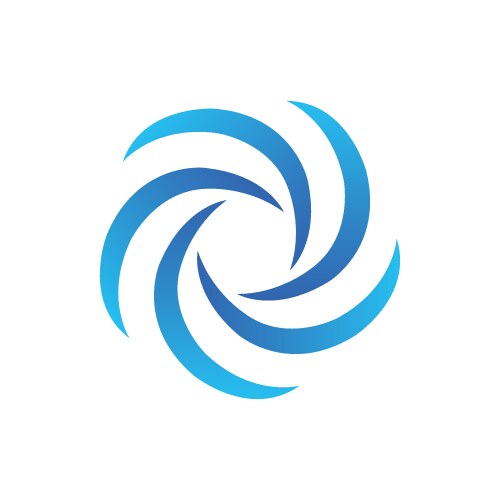 Wave whirlpool logo icon Royalty Free Vector Image