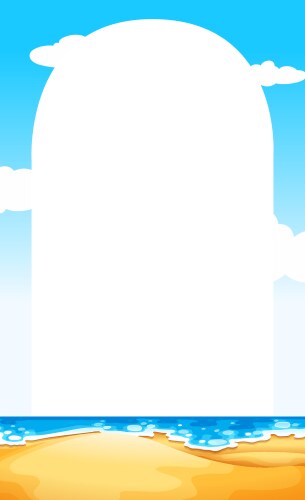 Border design with sailboat Royalty Free Vector Image