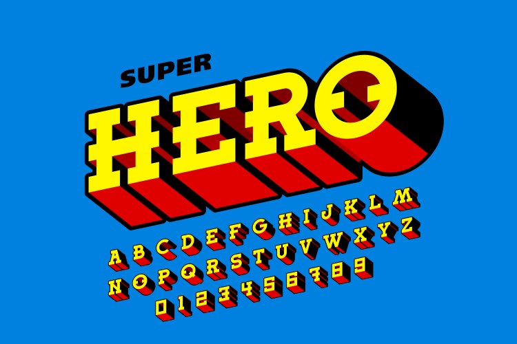 Superhero Font Alphabet Vector Images (over 1,200)