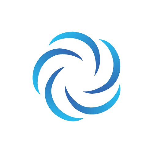 Wave whirlpool logo icon Royalty Free Vector Image