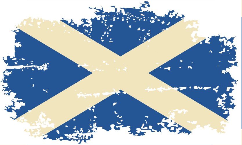 Scottish flag in halftone Royalty Free Vector Image