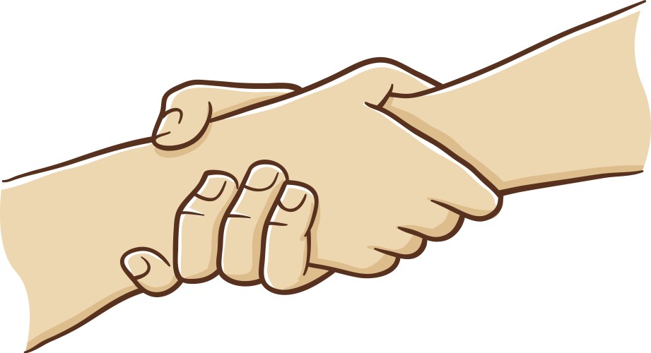 Six hands holding each other team work unity Vector Image