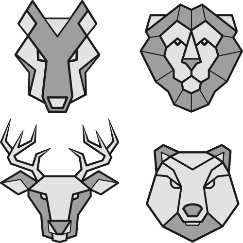 Mountains emblem set Royalty Free Vector Image