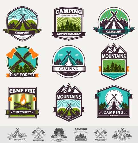 Camping Royalty Free Vector Image - VectorStock