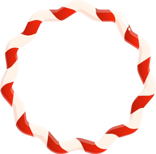 Square candy cane border framing empty space Vector Image