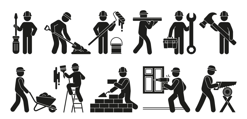 Stick Man Engineer Icon Vector Images (over 260)