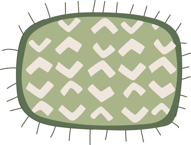 Carpet boho rug cartoon Royalty Free Vector Image