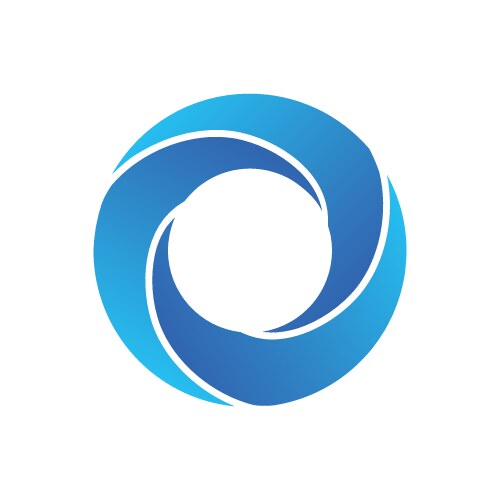 Wave whirlpool logo icon Royalty Free Vector Image