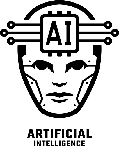 Ai artificial intelligence dots neuron logo Vector Image