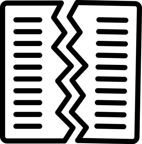 Financial failure icon outline startup bad Vector Image