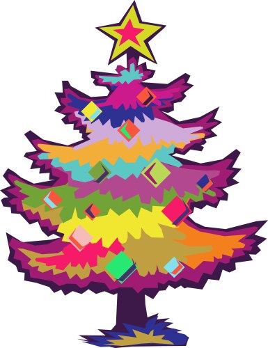 Rainbow Christmas Tree Vector Images (over 650)