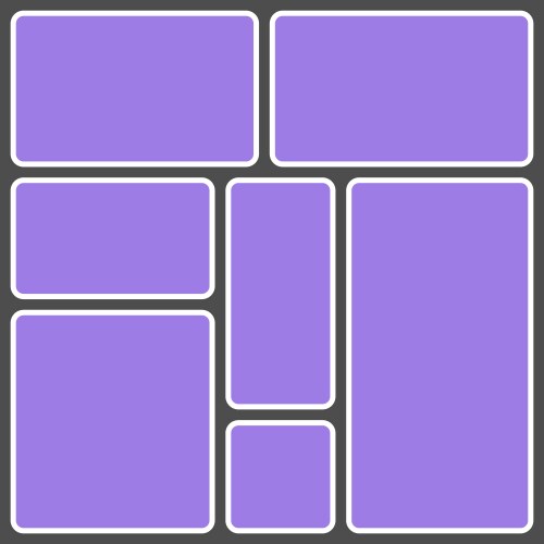 Montage frame template for photo collage Vector Image