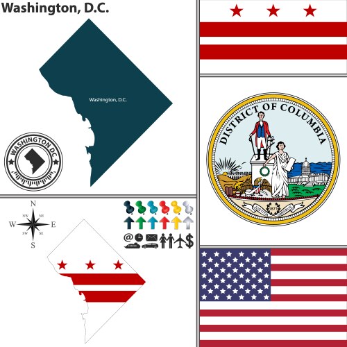 Washington Dc Map Vector Images (over 850)
