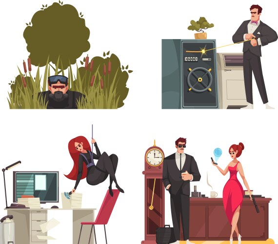 Cartoon Spy Girl Vector Images (over 600)