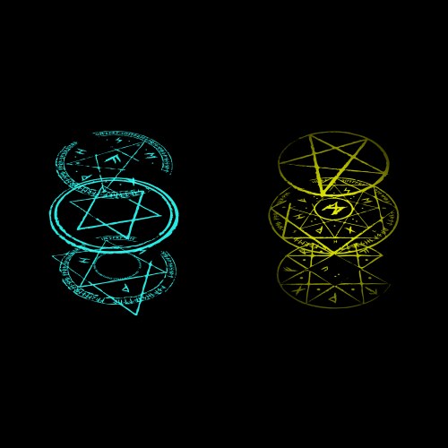 Abstract runes color isometric Royalty Free Vector Image