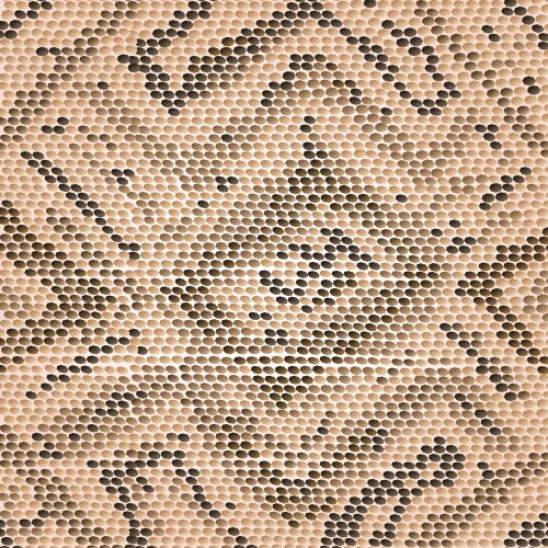 Blue and beige halftones hexagon snake skin Vector Image