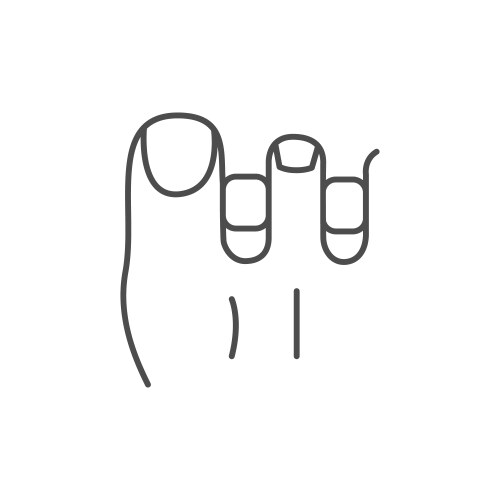 Toe separator for pedicure Royalty Free Vector Image