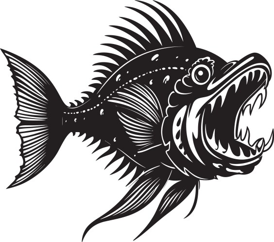 Phantom predator evil angler logo concept vile Vector Image