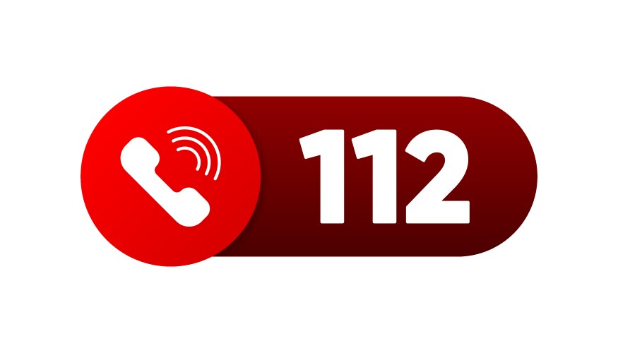 112 Notruf - SOS Symbol – Lizenzfreie Vektorgrafik | VectorStock