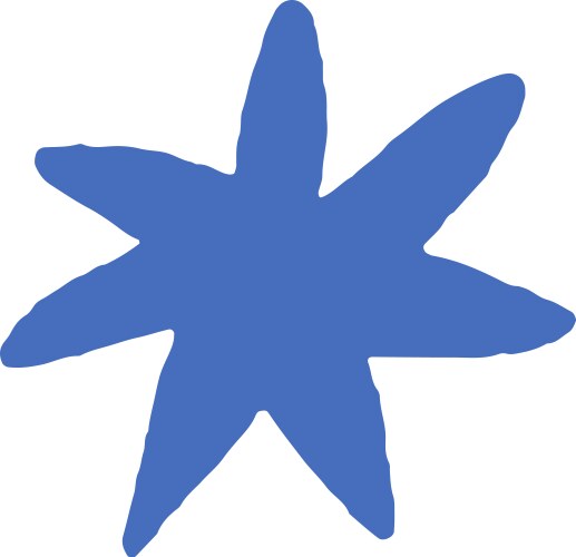 Abstract blue star shape Royalty Free Vector Image