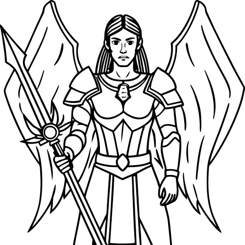 Angel Warrior Vector Images (over 1,400)
