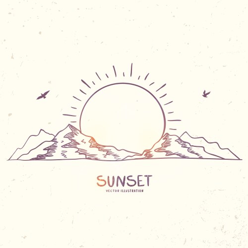 Sunset Outline Vector Images (over 19,000)