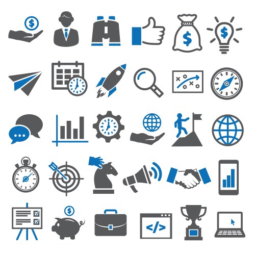 Business icons - set 1 Royalty Free Vector Image