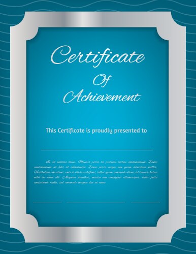 Official certificate with dark green brown Vector Image