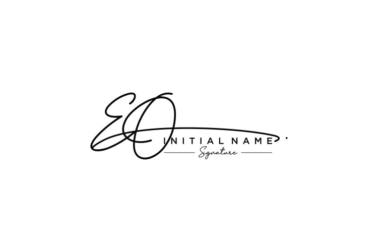 Initial Fr Signature Logo Template Hand Drawn Vector Image