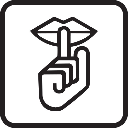 Please be quiet sign Royalty Free Vector Image