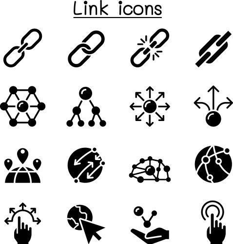 Click icon set Royalty Free Vector Image - VectorStock