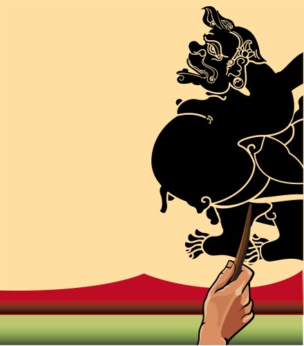 Wayang gunungan or mountain symbol Royalty Free Vector Image