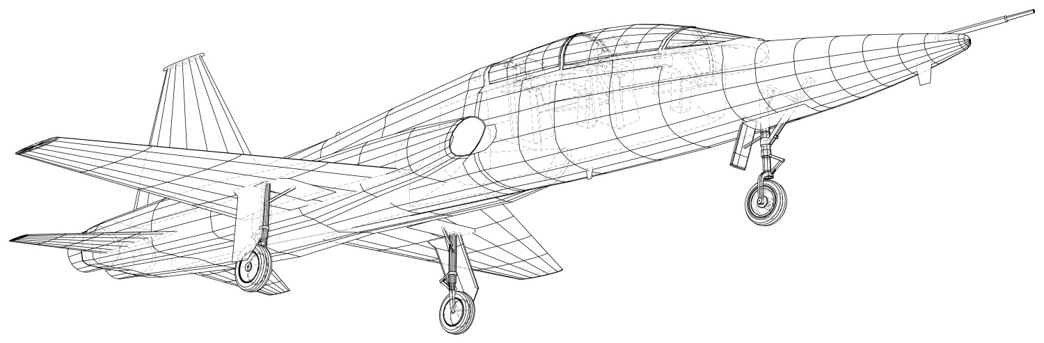 Airplane jet sketch rendering 3d wire Royalty Free Vector