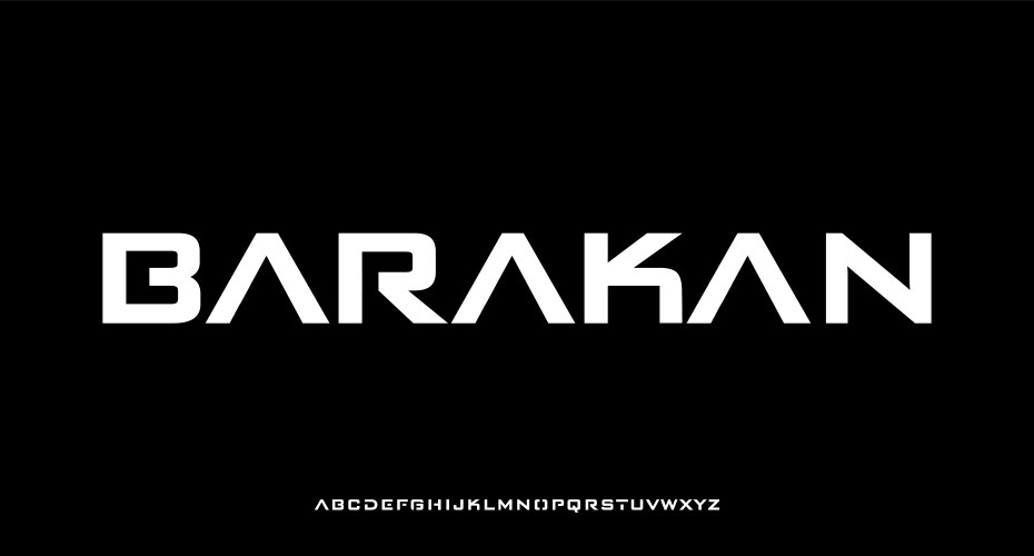 Hi tech font futuristic modern display typeface Vector Image