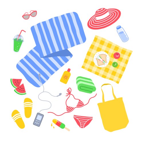 Beach Things Vector Images (over 1,200)