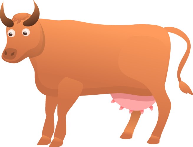 Brown Dairy Cow Cartoon – Royalty-Free Vector | VectorStock