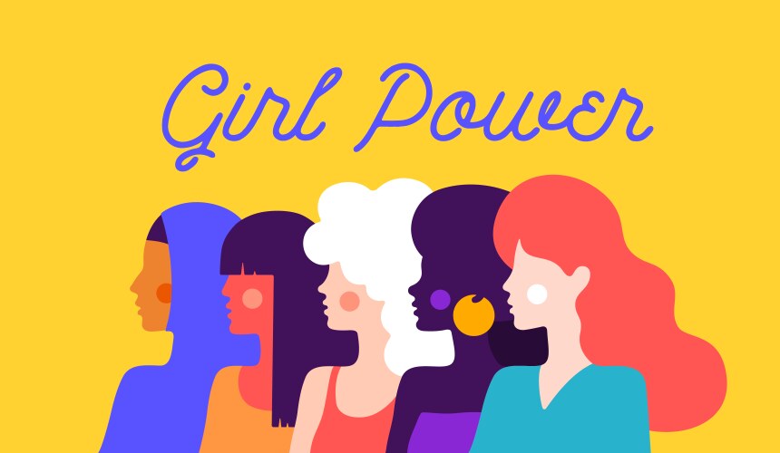 Women feminism power Royalty Free Vector Image