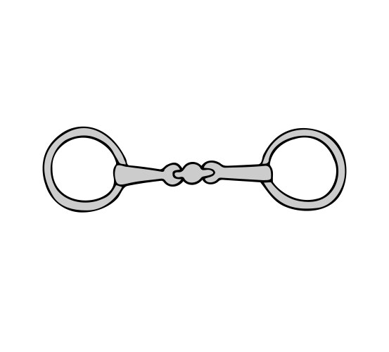 Hand drawn horse equestrian bit Royalty Free Vector Image