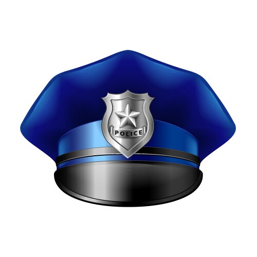 Police hat Royalty Free Vector Image - VectorStock