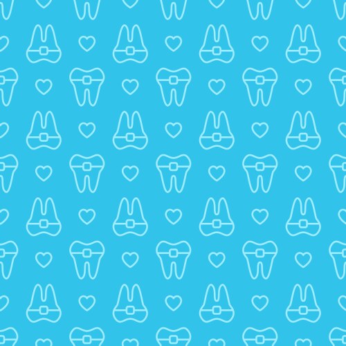 Seamless geometric pattern with teeth Royalty Free Vector
