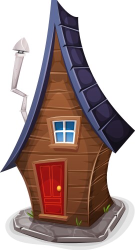 Comic house for fairy tales Royalty Free Vector Image